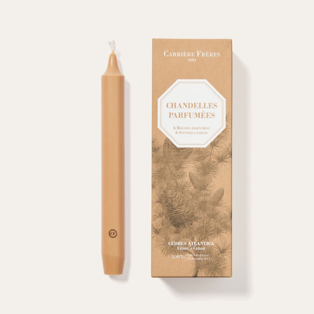 Cedar Scented Taper Candles – Soleil